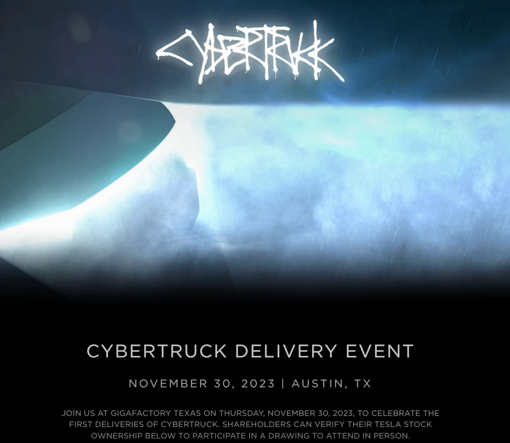 Tesla Cybertruck Delivery Event